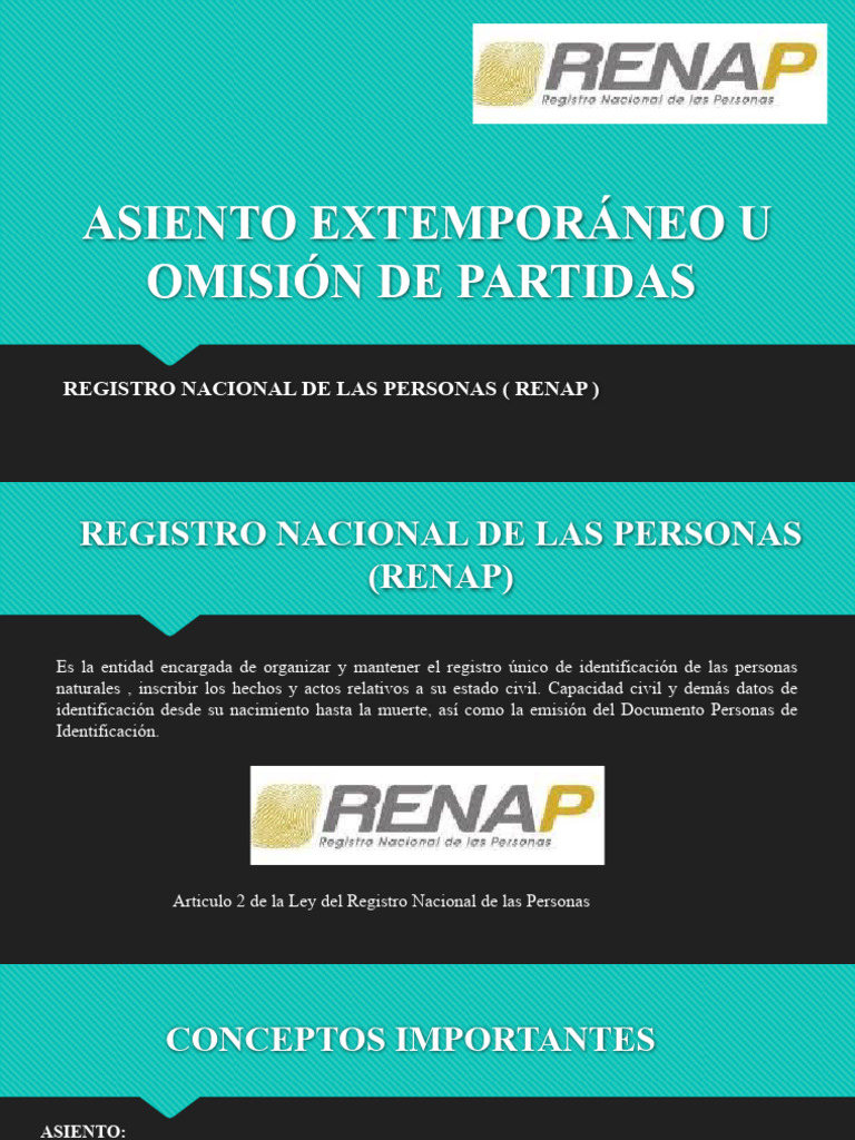 Asiento Extemporáneo en el RENAP | PDF | Ley procesal | Justicia