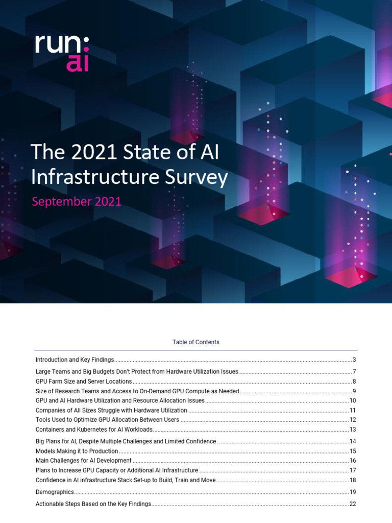 2021 State of AI Infrastructure Survey | Download Free PDF | Artificial Intelligence ...