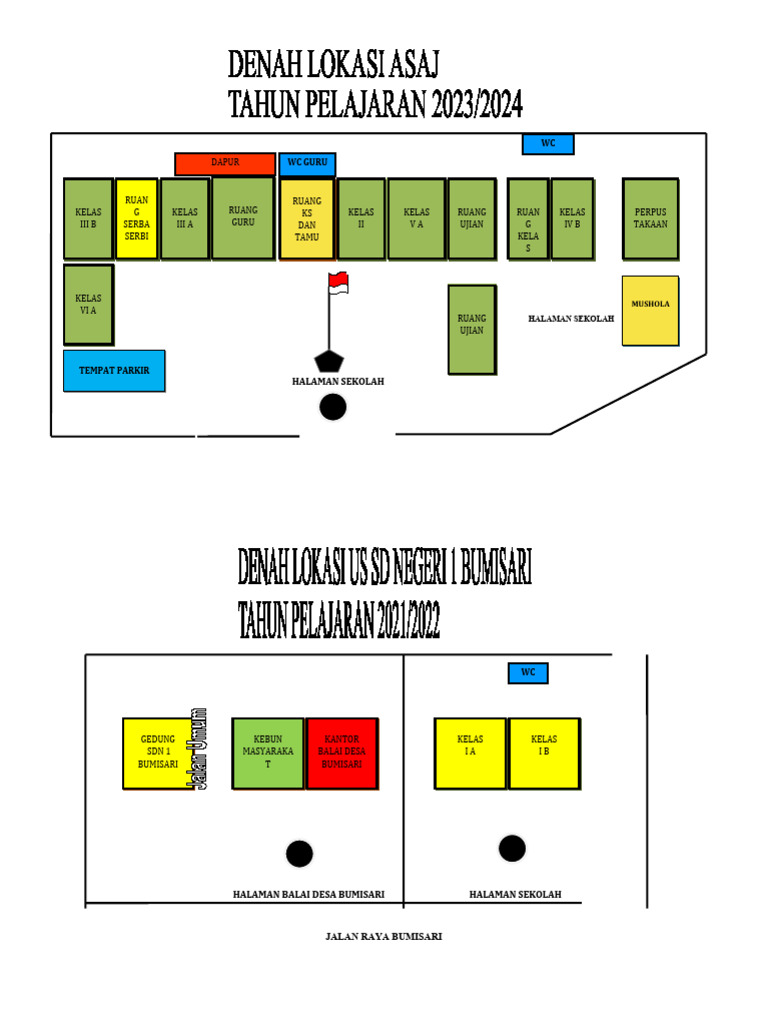 Denah Sekolah SDN 1 Bumiasari | PDF
