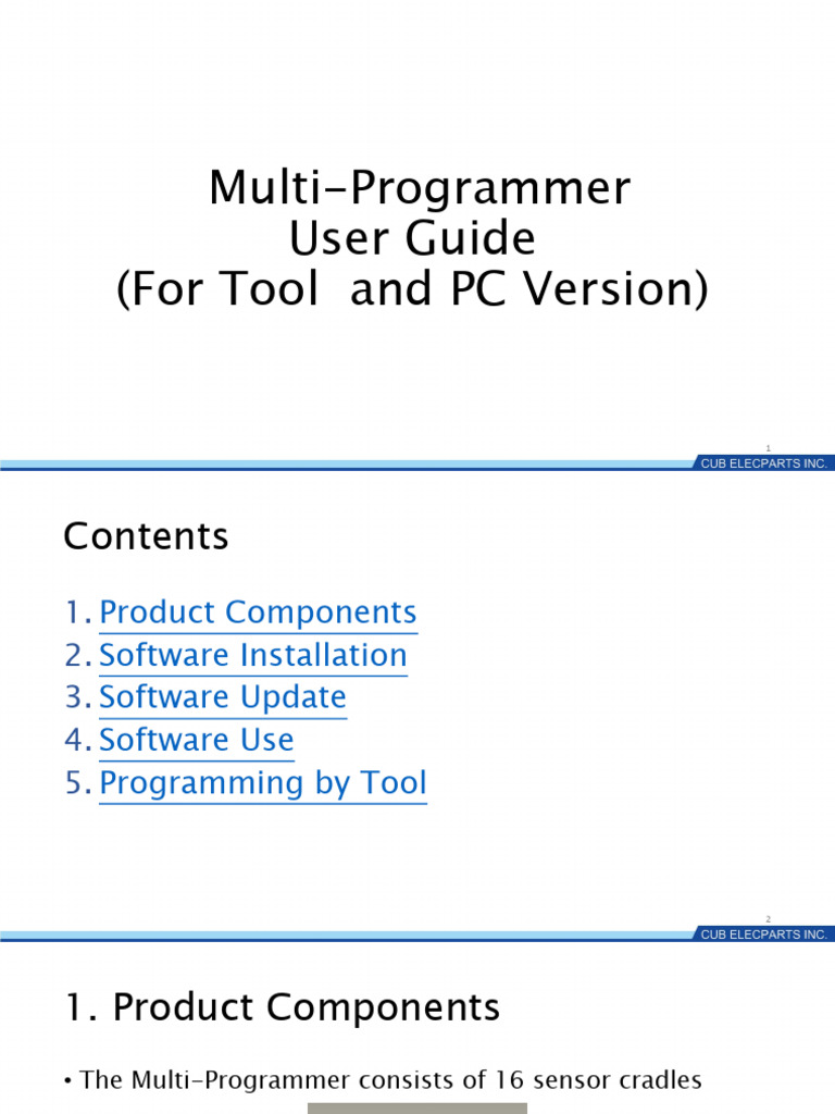 Multi-Programmer User Guide (PC+Tool) | Download Free PDF | Personal Computers | Printer (Computing)