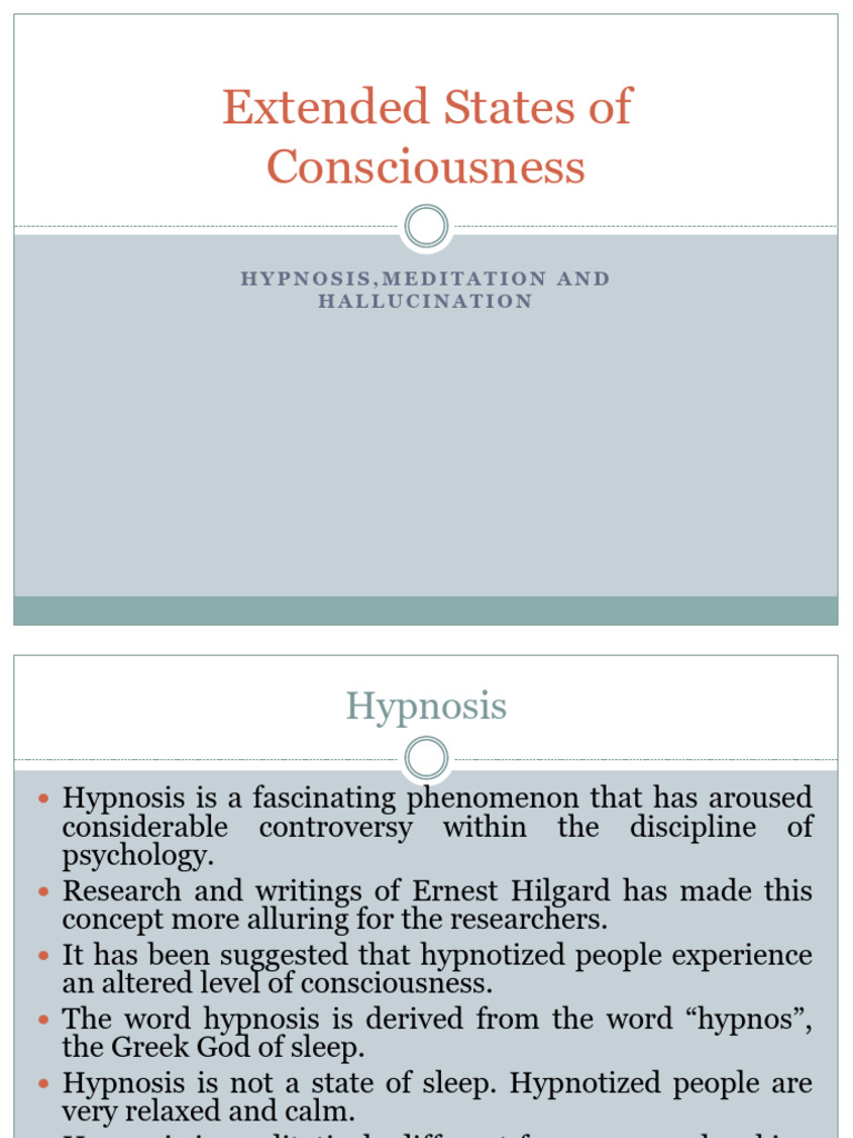 Exploring Consciousness States | PDF | Hypnosis | Meditation