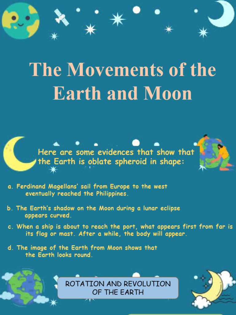 Movements of Earth Moon | PDF | Earth | Rotation