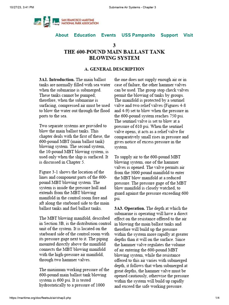 600-Pound Submarine Ballast System | PDF | Valve | Submarines