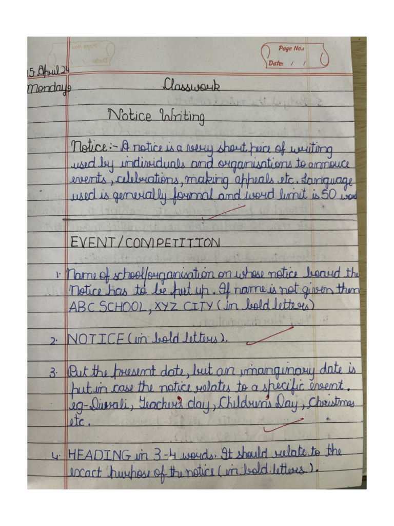 Notice Writing (Competition) - 1 | PDF