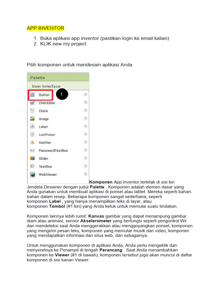 LATIHAN App Inventor 2 | PDF