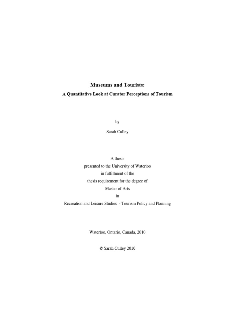 Culley Sarah | PDF | Museum | Tourism