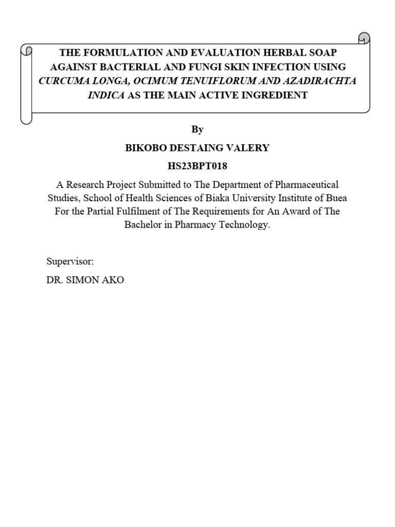Herbal Soap Formulation Study | PDF | Topical Medication ...