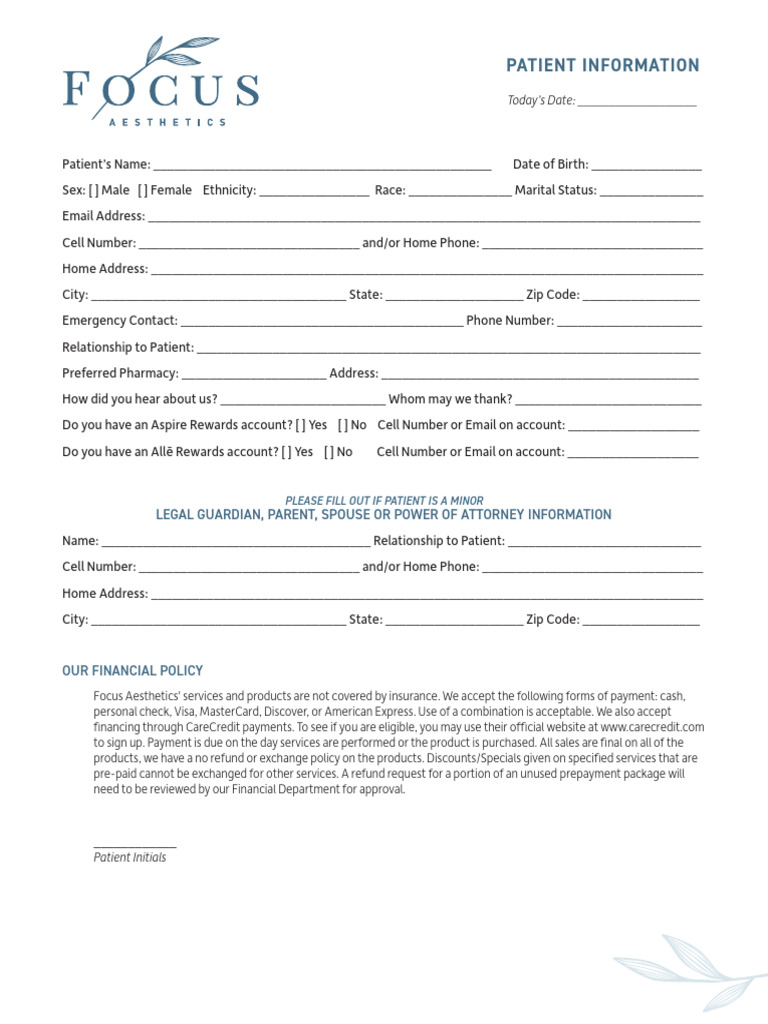 FAS NewPatient Form | PDF | Arbitration | Patient