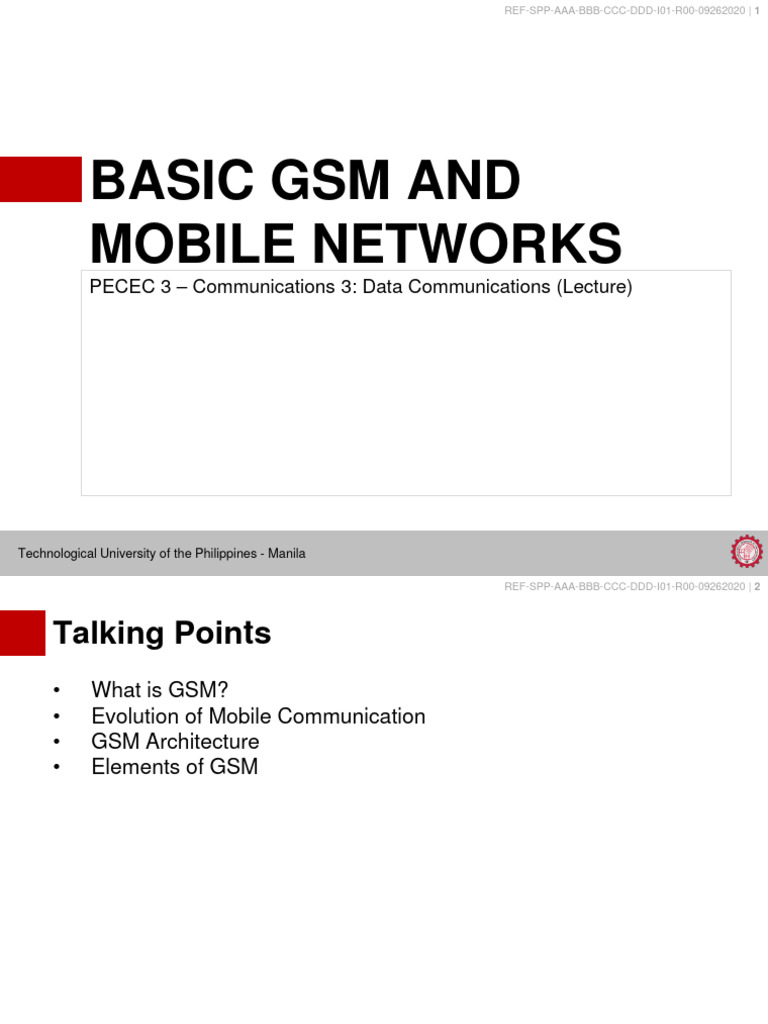 Module 5 - Basic GSM Network | PDF | Mobile Technology | Telecommunications Engineering