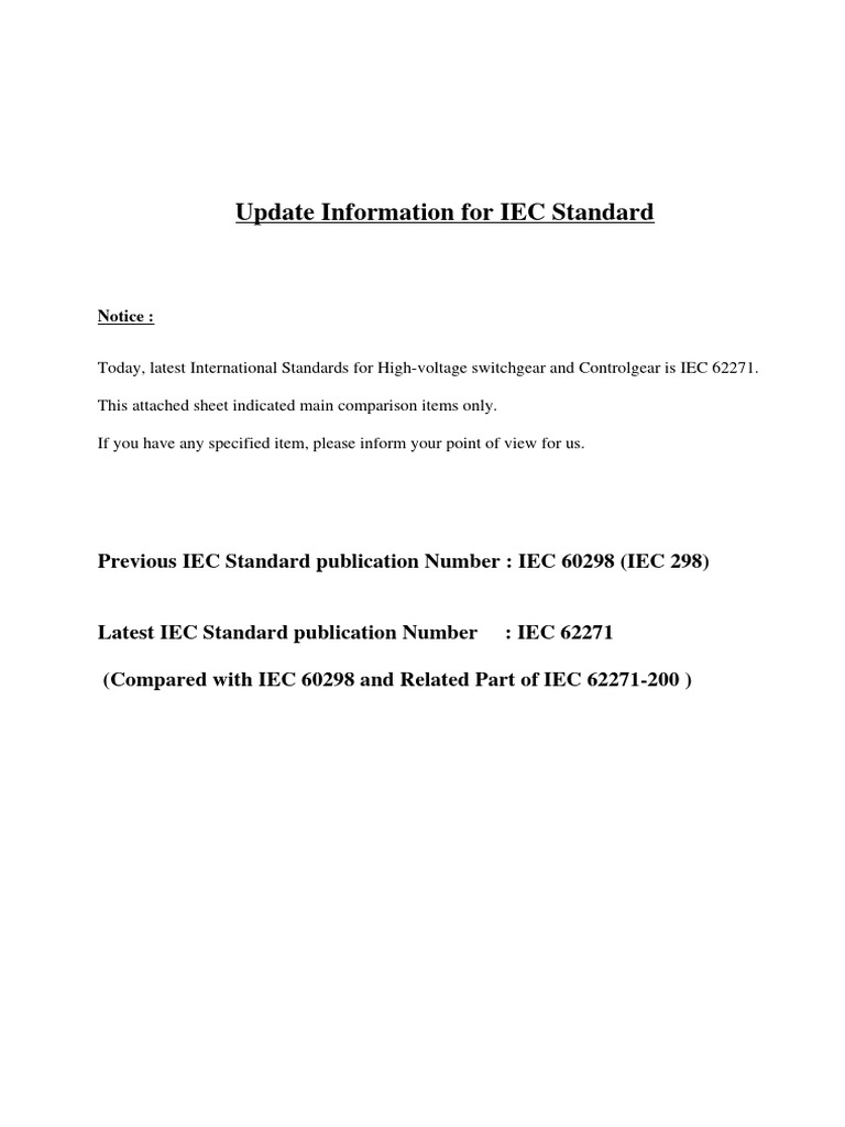IEC 62271 Update for Engineers | PDF | Power Engineering | Electricity