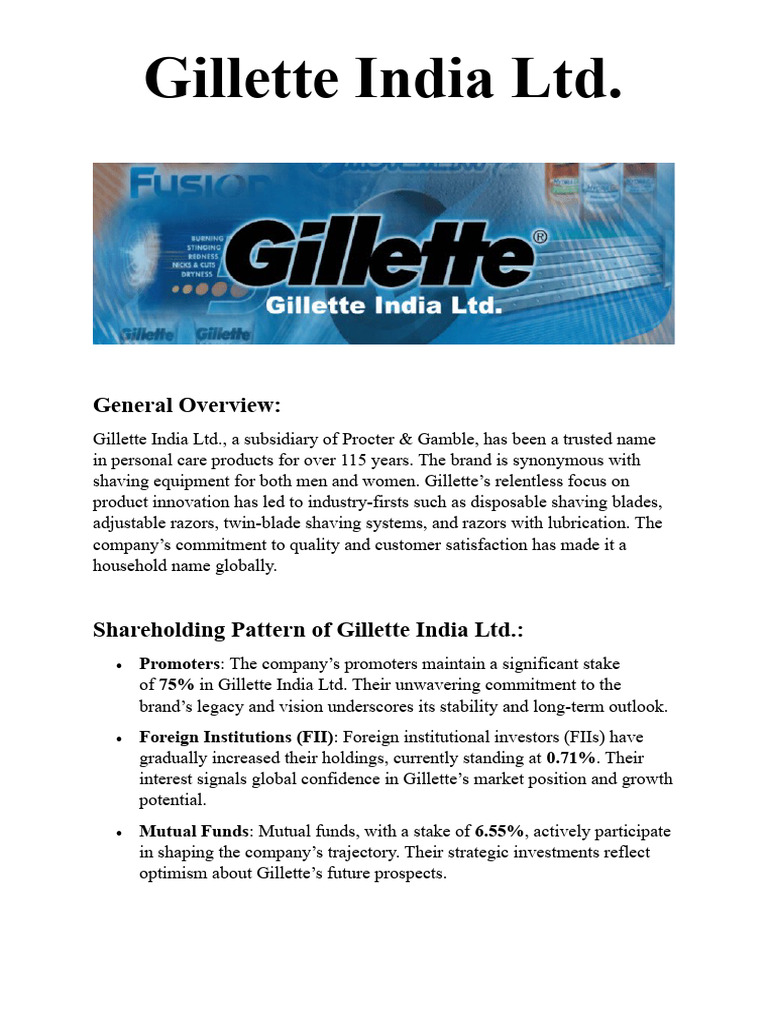 Gillette India Ltd. Annual Report 2013-14 | PDF | Brand | Procter & Gamble