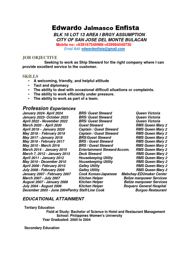 CV Edward 2024 | PDF