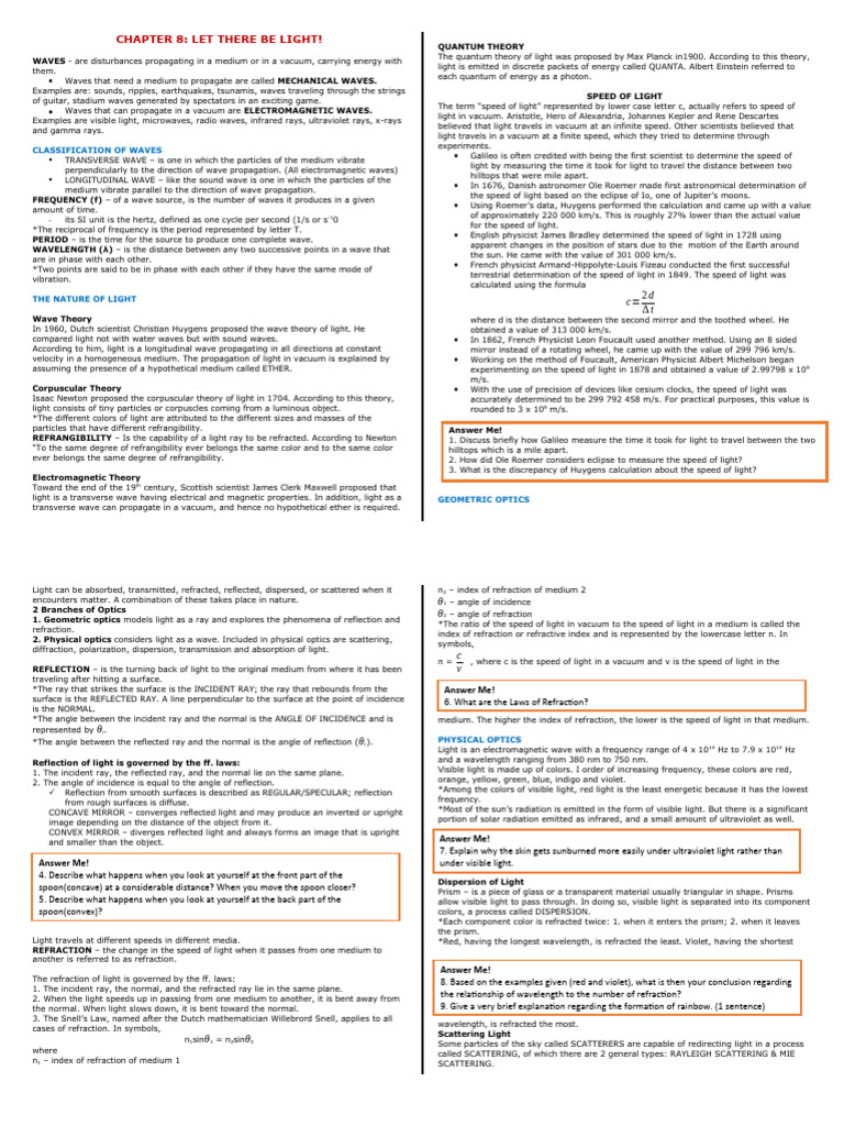 CHAPTER 8-ps Module | PDF | Light | Electromagnetic Induction