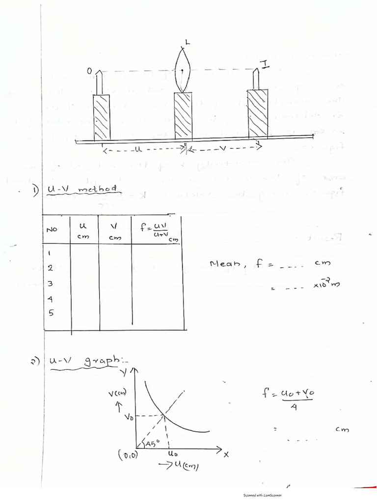 Expt 1 - Convex Lens | PDF
