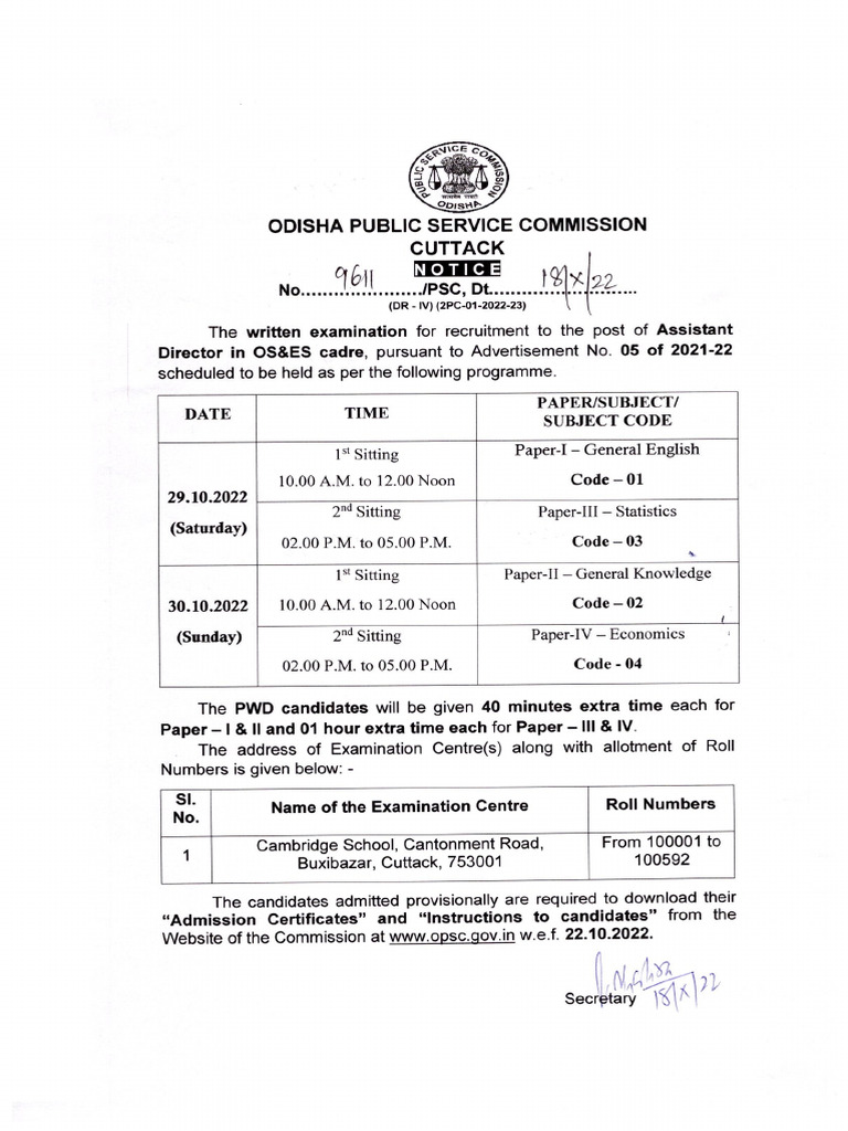 ADOSES WRIT Notice | PDF