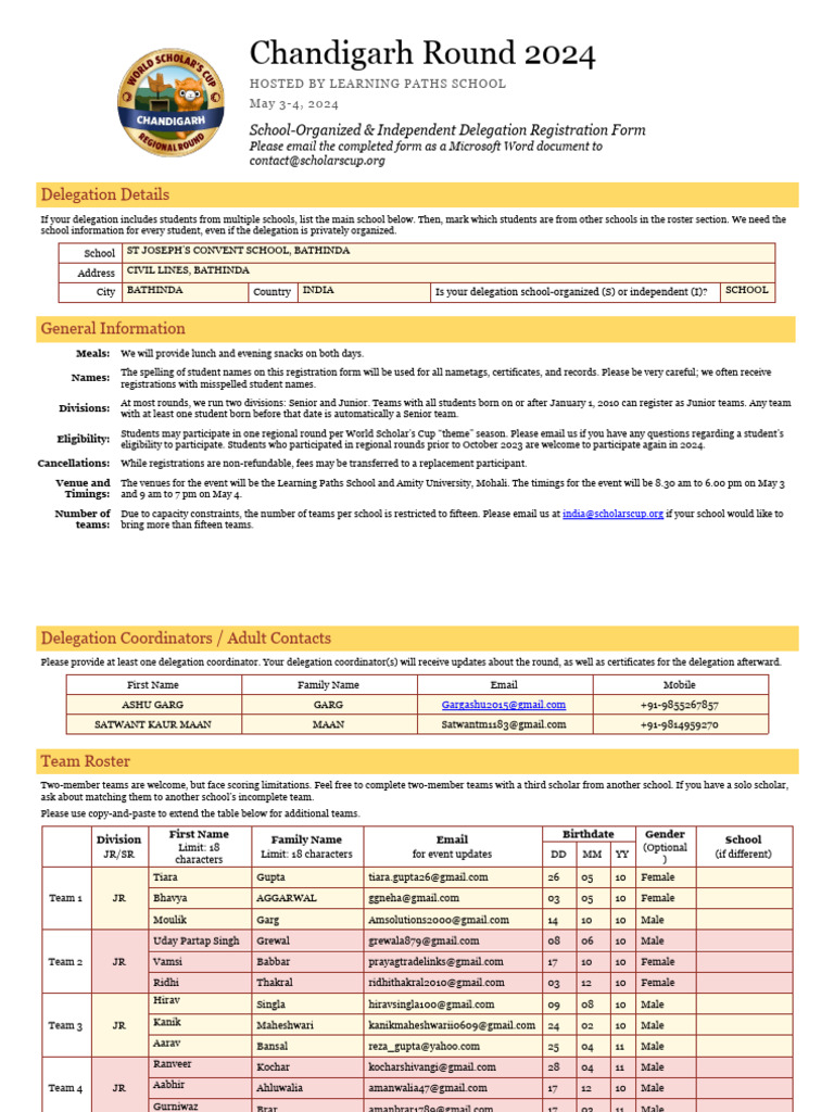 WSC_Chandigarh_Round_Registration_Form_2024_(8)[1] | PDF