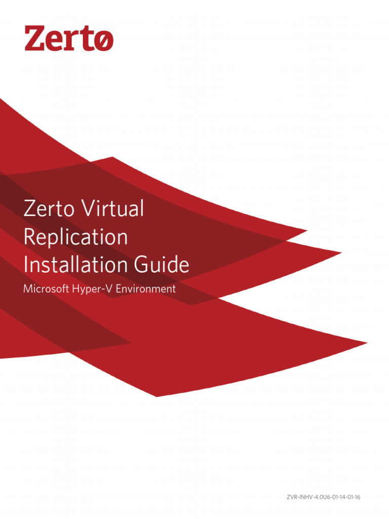 Zerto Virtual Replication Installation Guide For Hyper-V | PDF | Public Key Certificate | Databases
