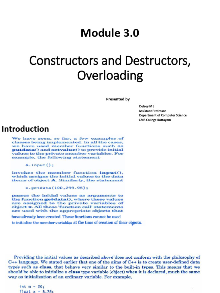 Constructors & Overloading Guide | PDF