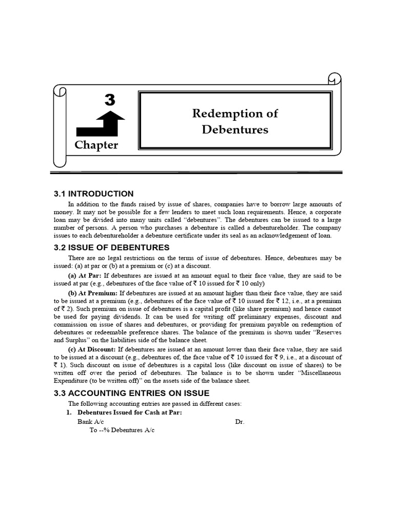 Redemption of Debentures FA - III1644399049 | PDF | Debits And Credits ...