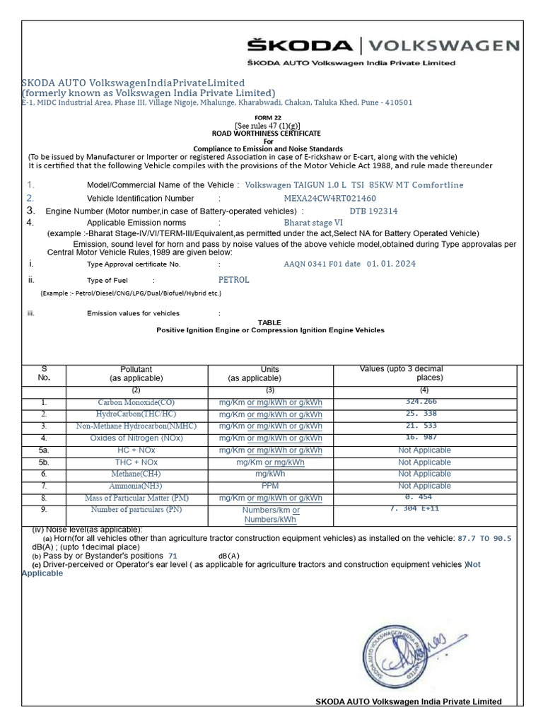 Form22 (021460) | Download Free PDF | Vehicles | Transport