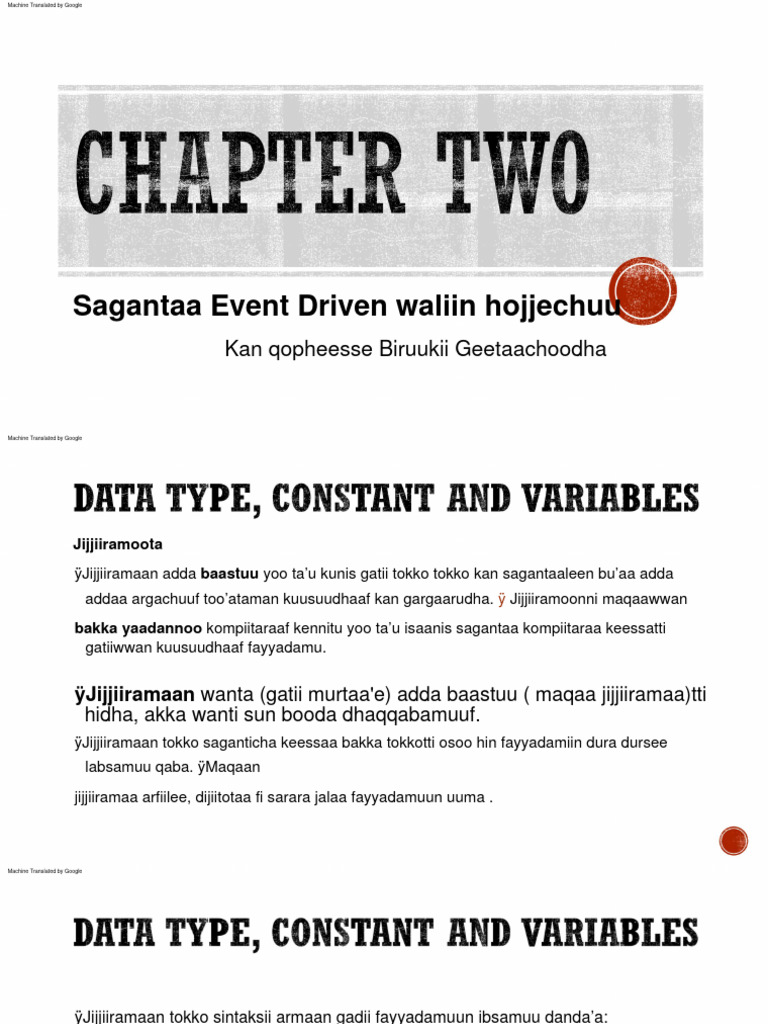 C# Chapter Two | PDF