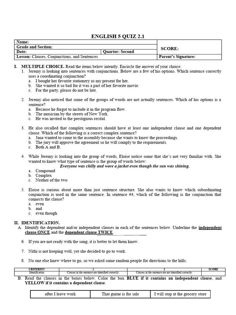 Clauses, Sentences | PDF | Clause | Sentence (Linguistics)