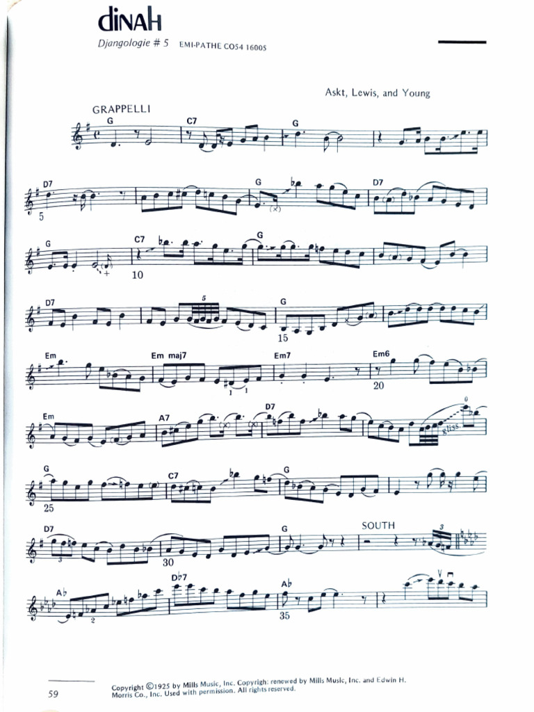 Dinah - Violin Partition - 1 | PDF