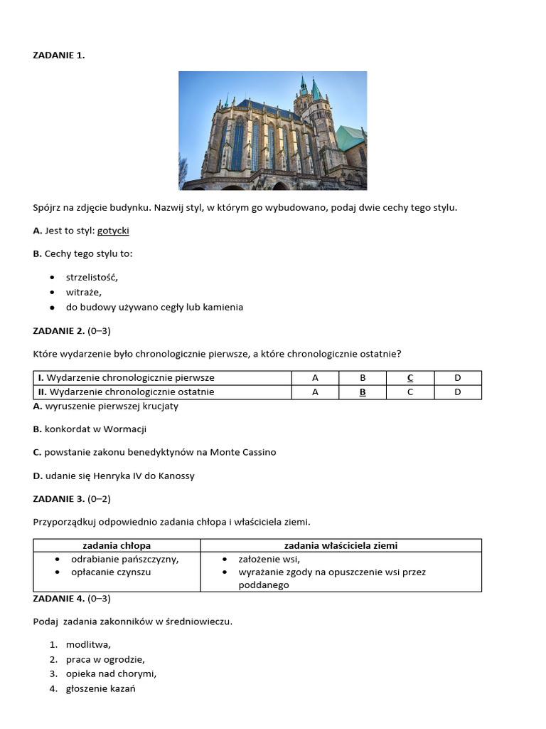 Hist - SP - 4 - 8 - Historia - KL - 5 - Sprawdzian - 5 - Spolecze Tosia | PDF