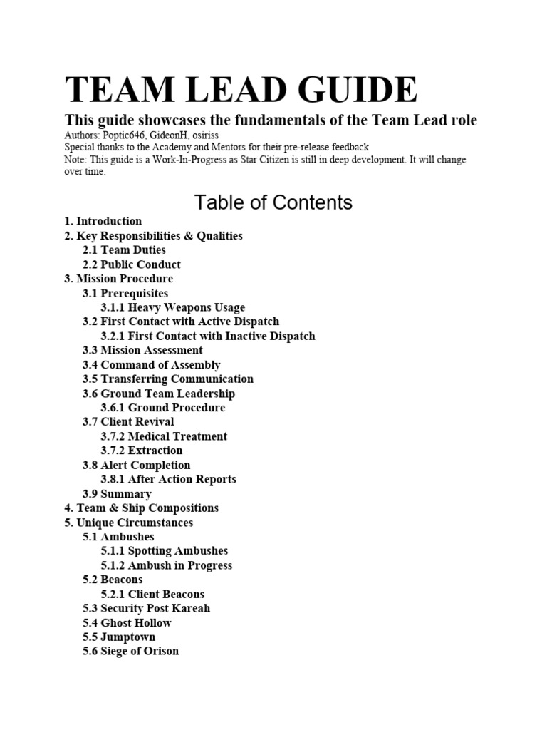 TEAM_LEAD_GUIDE | PDF | Leadership | Communication