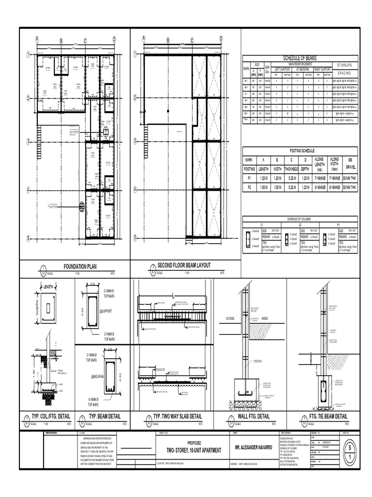 Two Storey Residences-Structural 1 | PDF
