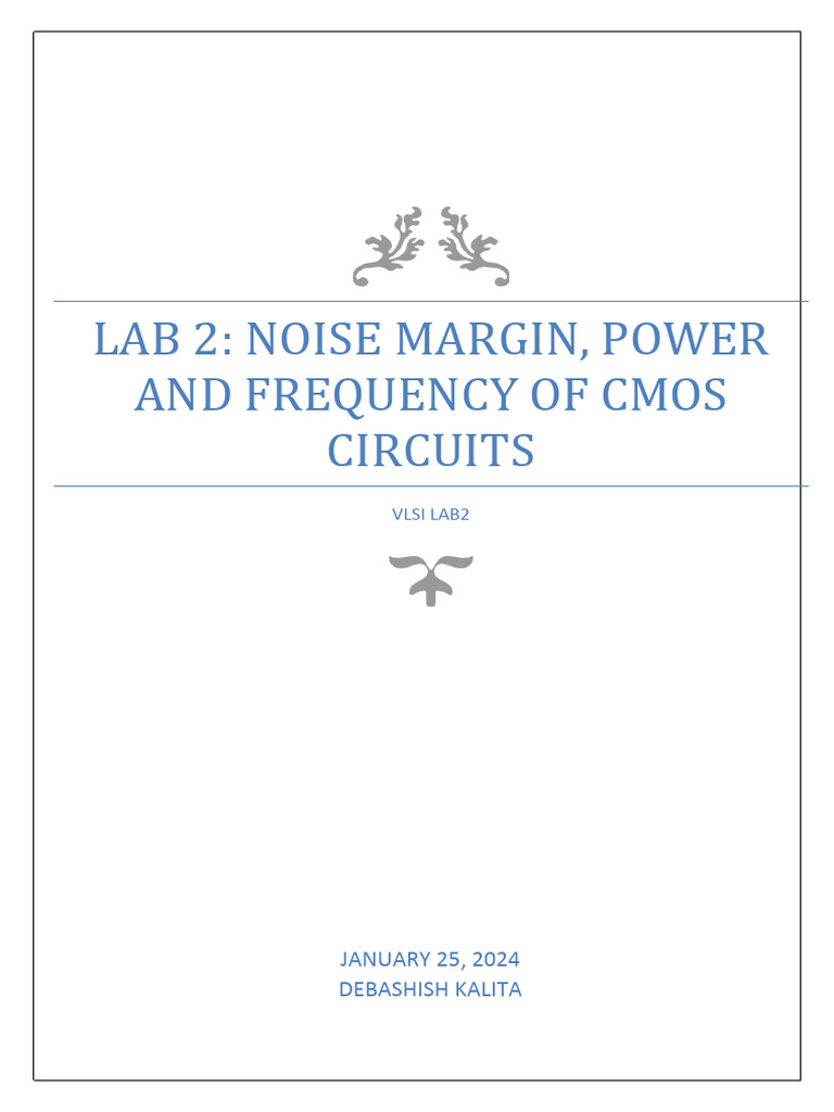 Lab2 Vlsi Pdf Cmos Mosfet