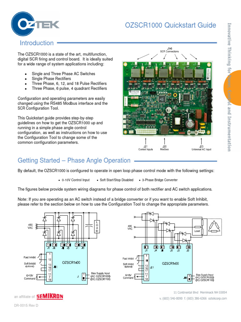 dr-0015 Ozscr1000 Quickstart Guide | PDF | Electricity | Electrical Engineering