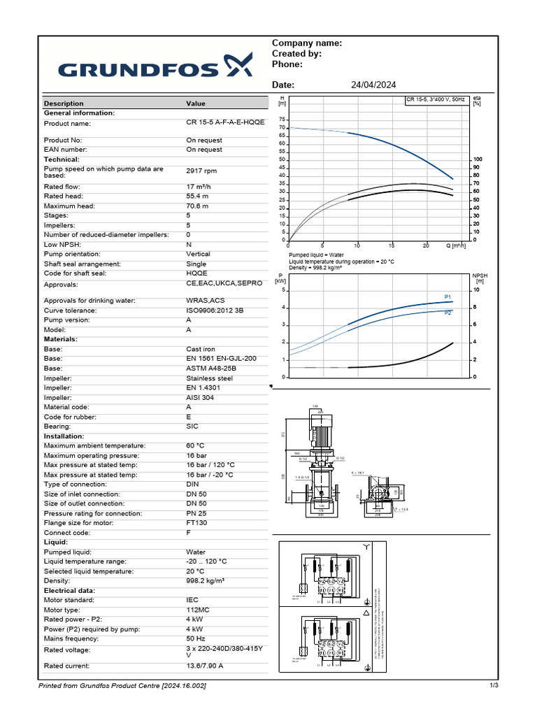CR 155 Afaehqqe | PDF | Pump | Mains Electricity