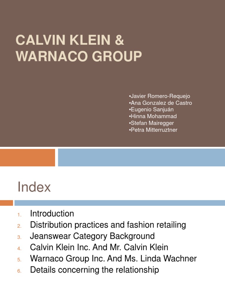 CK&Warnaco Case | PDF | Retail | Brand