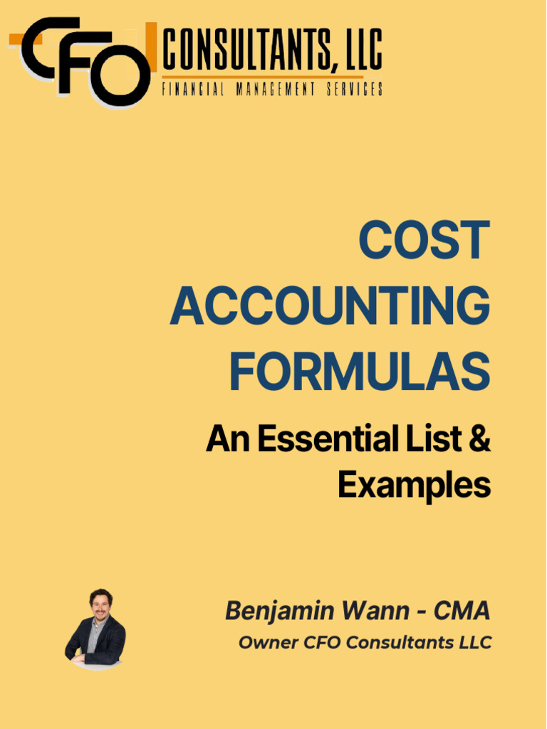 Cost Accounting Formulas | PDF | Return On Investment | Cost Of Goods Sold