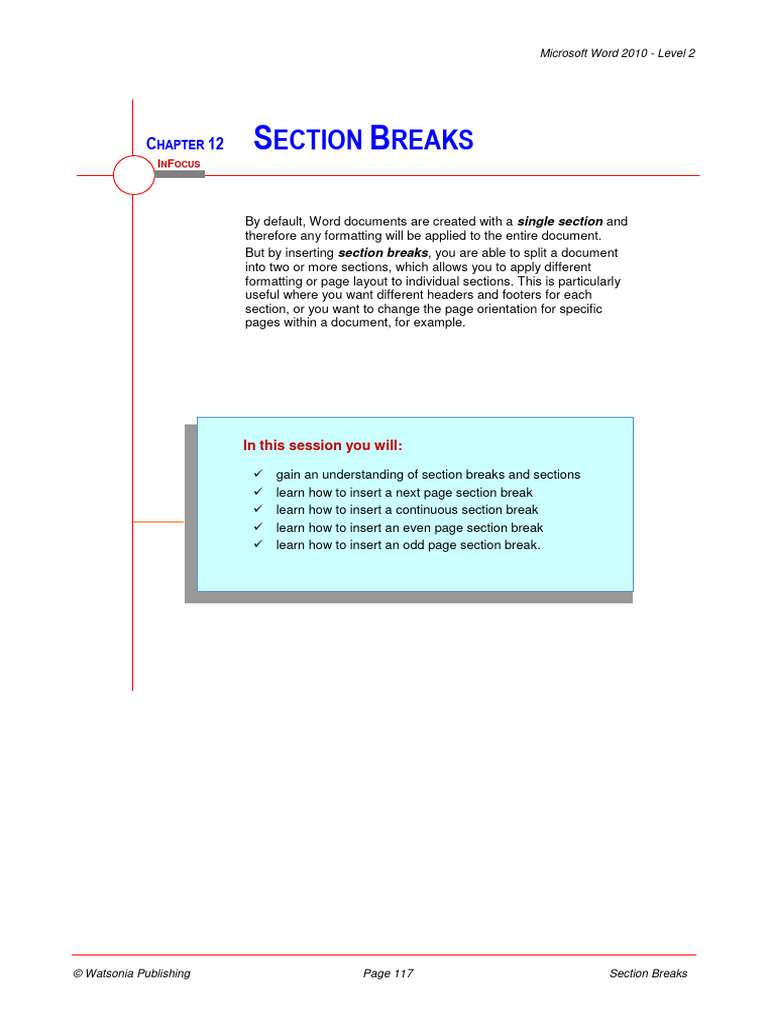 12 Section Breaks | PDF | Page Layout | Microsoft Word