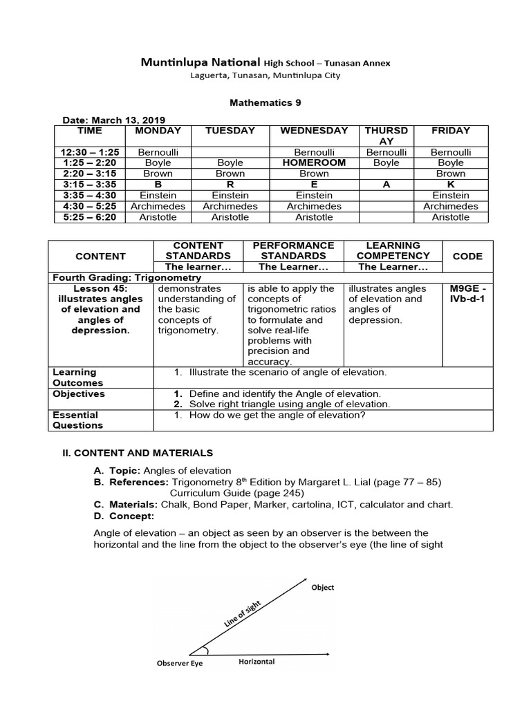 Mathematics 9 | PDF | Trigonometric Functions | Mathematics