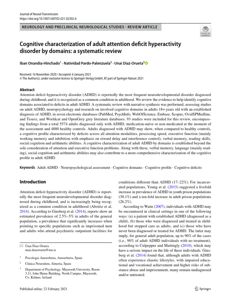 Adhd Reading | PDF | Attention Deficit Hyperactivity Disorder | Adult ...