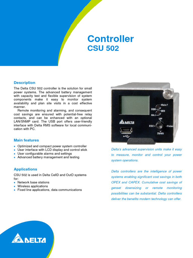 Delta Csu 502 | Download Free PDF | Rectifier | Usb