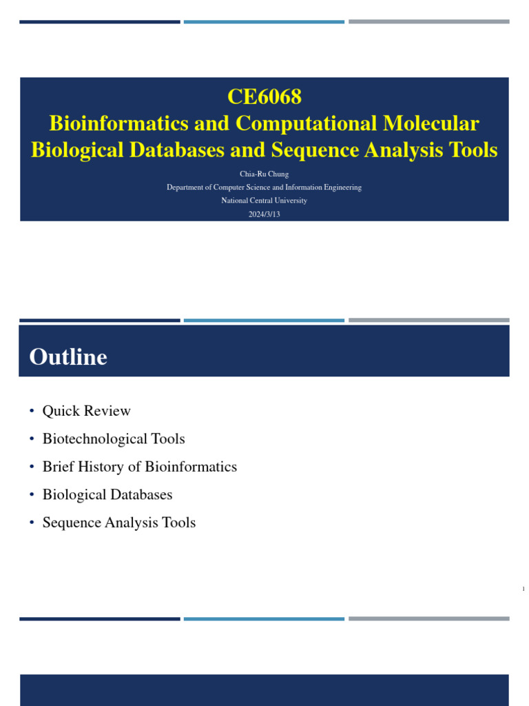 CE6068 Lecture 2 | PDF | Dna Microarray | Computational Biology