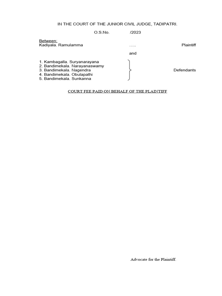 Court Fee | PDF