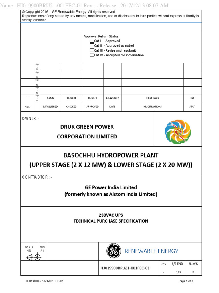 UPS Specification | PDF | Power (Physics) | Electric Power