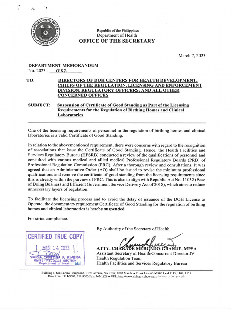 DM No. 2023-0102 | PDF