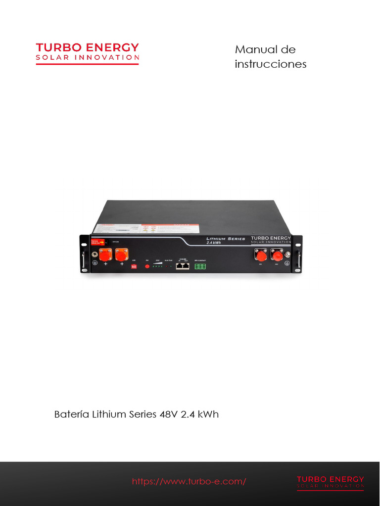 Manual de Instrucciones Lithium Series 48v 2.4 KWH v.8 | PDF | Corriente eléctrica | Ingenieria ...