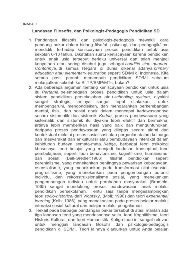 Inisiasi 1 | PDF | Karier & Perkembangan