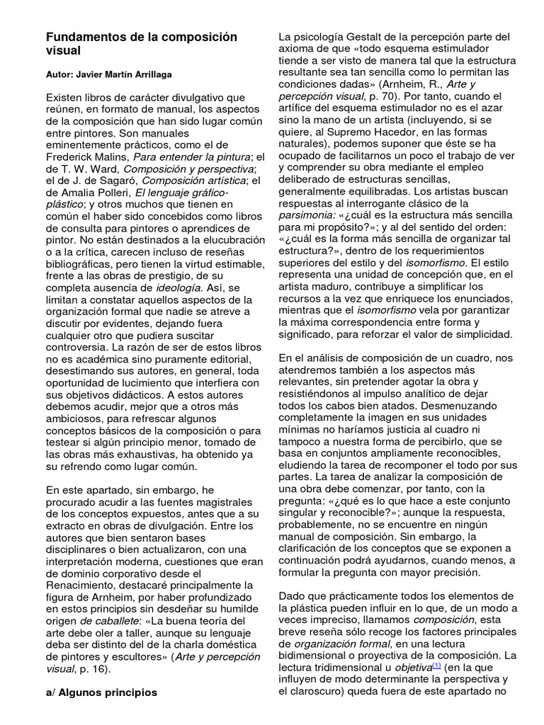 04 Fundamentos de La Composición Visual | PDF | Peso | Perspectiva (Gráfica)