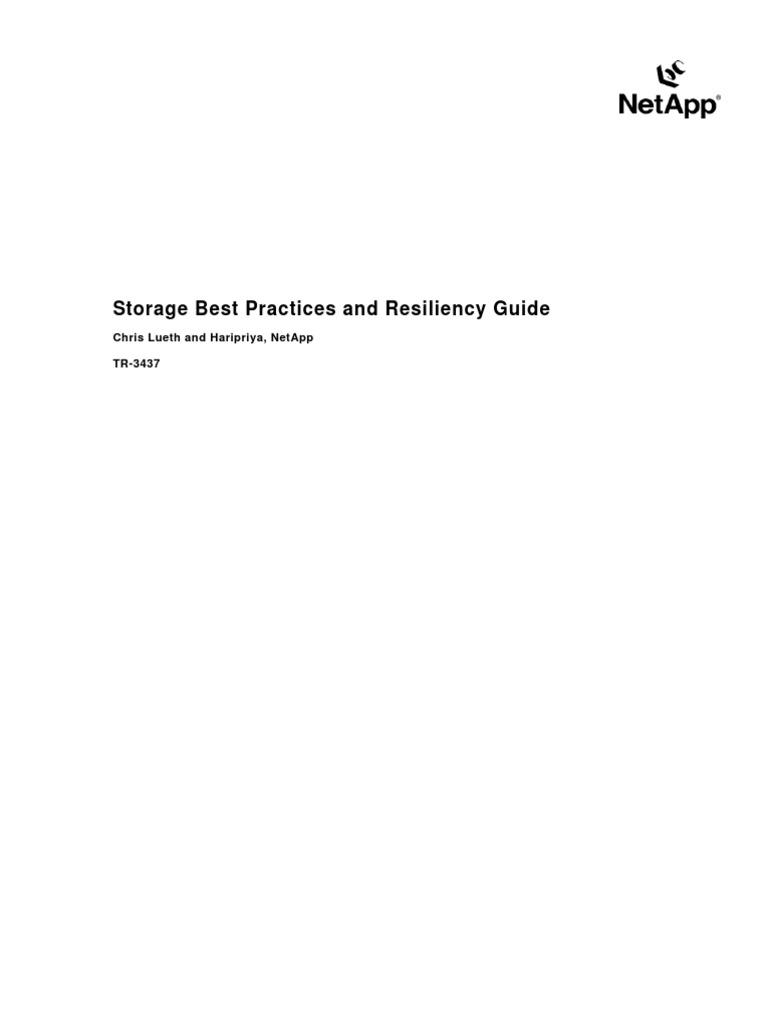 Storage Best Practices and Resiliency Guide | PDF | Backup | Hard Disk ...