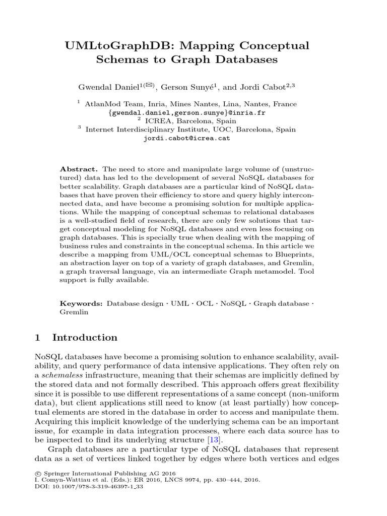 UMLtoGraphDB Mapping Conceptual Schema To Graph Database | Download ... UMLtoGraphDB Mapping Conceptual Schema To Graph Database | Download ...