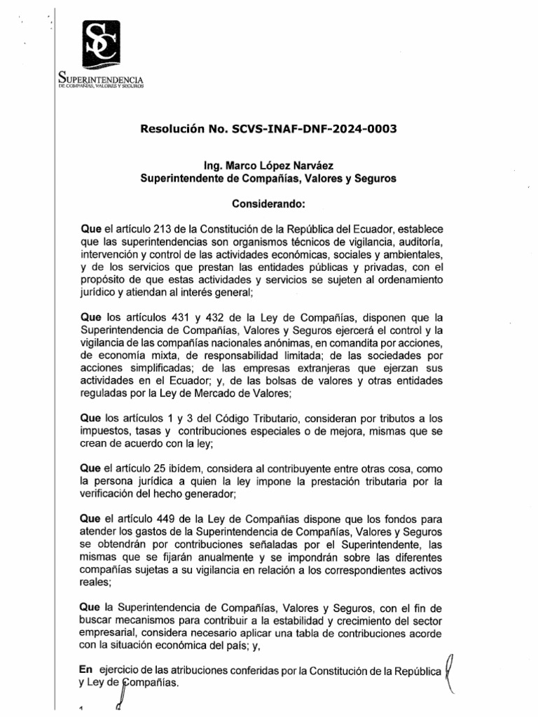 SCVS Inaf DNF 2024 003 Tabla de Contribuciones | PDF