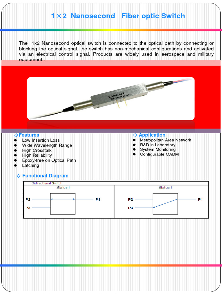 Optical Switch for Aerospace & R&D | PDF | Optical Fiber ...